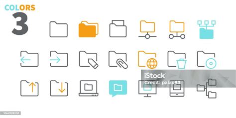 폴더 Ui 픽셀 완벽 한 잘 만들어진 벡터 선 아이콘 48 X 48 웹 그래픽 및 편집 가능한 획 애플 리 케이 션에 대 한