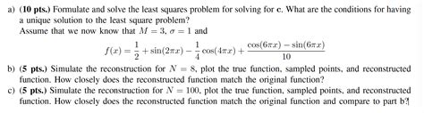 sinusoidal regression 20 pts consider a curve