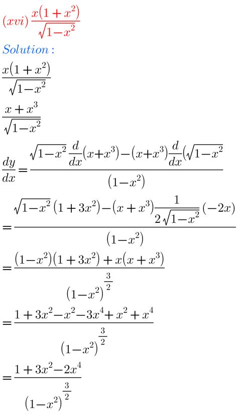 Inter Maths Solutions For Differentiation Exercise 9 B Maths Glow