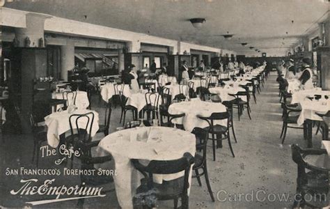 Cafe Of The Emporium Department Store San Francisco Ca Postcard