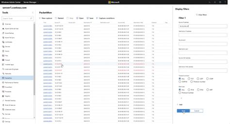 Extensão De Monitoramento De Pacotes No Windows Admin Center Microsoft Learn