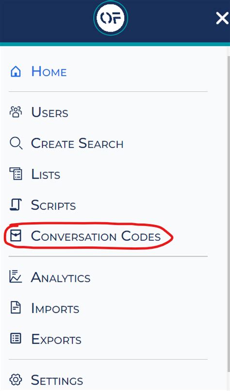 how to create a conversation code openfield