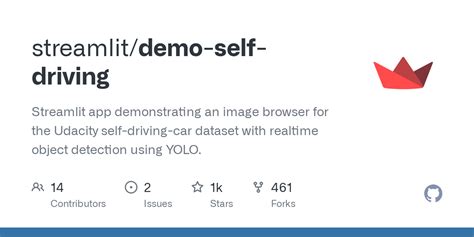 Github Streamlit Demo Self Driving Streamlit App Demonstrating An Image Browser For The