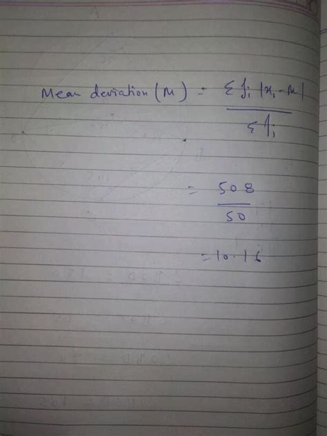 Calculate The Mean Deviation About Median The Following Data Frequency