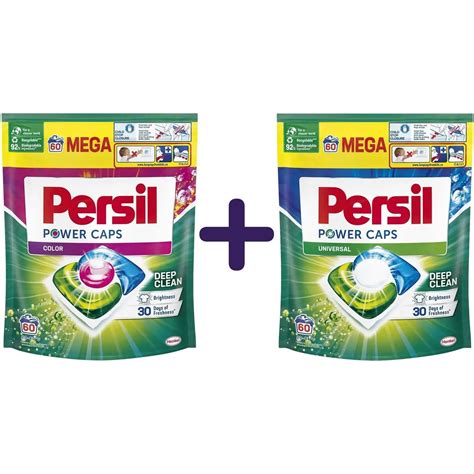 Капсули для прання Persil Color Power Caps 60 шт. + Капсули для білих ...