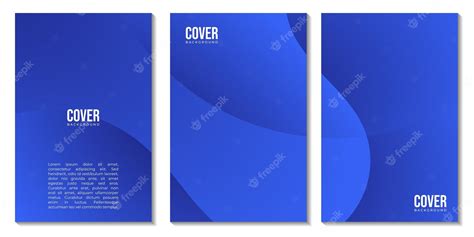 Premium Vector Set Of Covers With Abstract Blue Colorful Gradient Background Vector Illustration