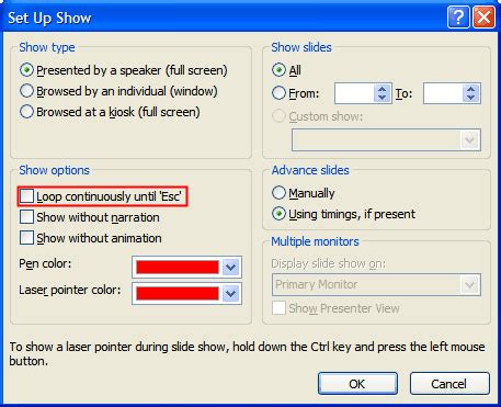 How To Loop Play PowerPoint Slideshow PPT Bird I Saw I Learned I Share