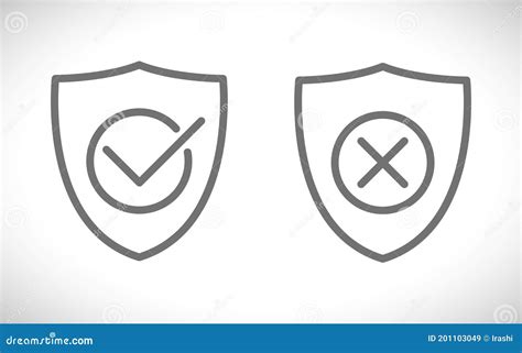 Shield Icon Checkbox Stock Vector Illustration Of Checkmark 201103049