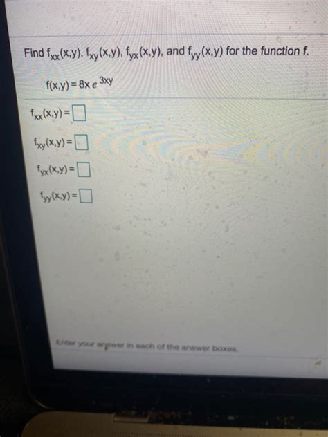 Solved Find fxx(x,y), fxy(x,y), fyx(x,y), and fyy(x,y) for | Chegg.com