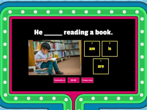 Present Continous Grammar Revision Gameshow Quiz