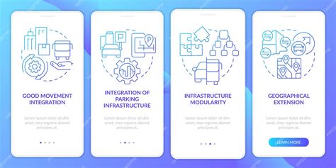 Premium Vector Maas Requirements Blue Gradient Onboarding Mobile App Screen