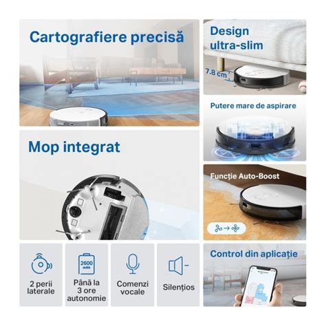 Aspirator Robot Tp Link Tapo Rv20 Mop 2700 Pa Flanco Ro