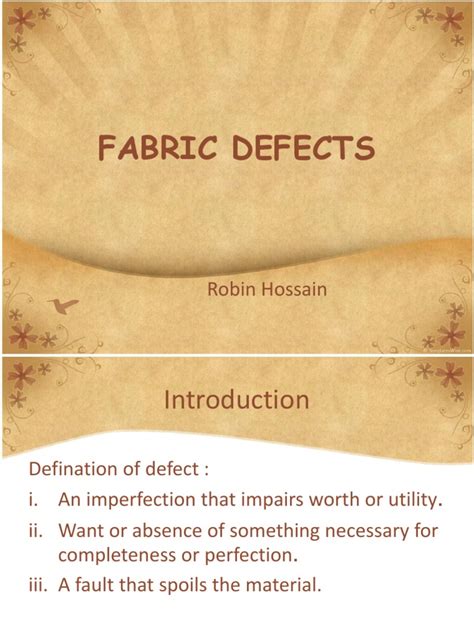 Fabric Defectspptx Weaving Loom