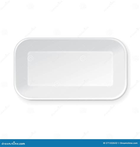 White Styrofoam Food Storage Food Plastic Tray Dark Foam Meal
