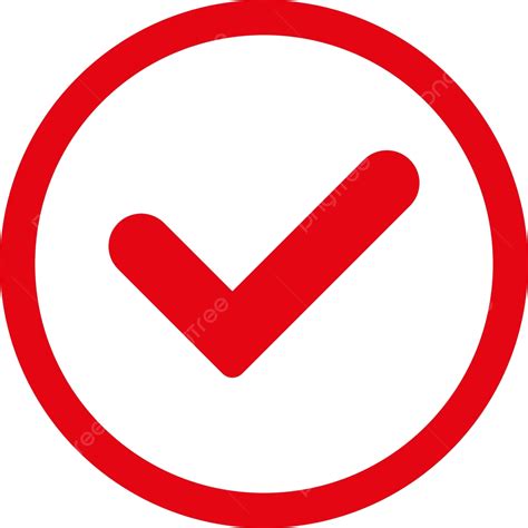 yes flat red color rounded vector icon isolated check mark right vector