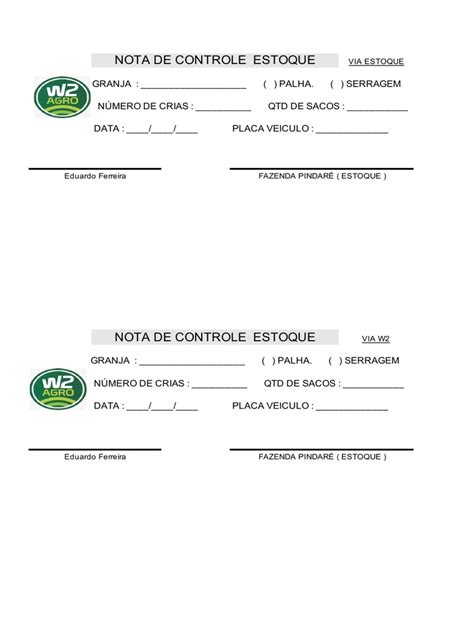 Modelo Nota De Entrega Excel Pdf