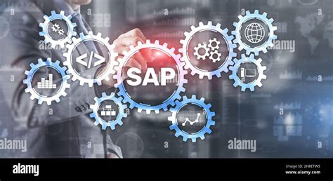 SAP System Software Automation Concept On Virtual Screen Stock Photo Alamy