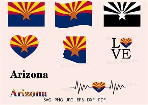 Arizona Flag Svg Arizona State Graphic By Redcreations · Creative Fabrica