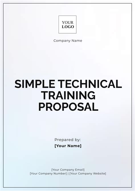 Free Technical Proposal Templates Editable And Printable