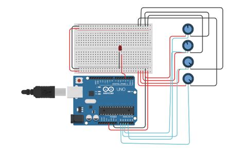 Circuit Design Combinational Lock Tinkercad