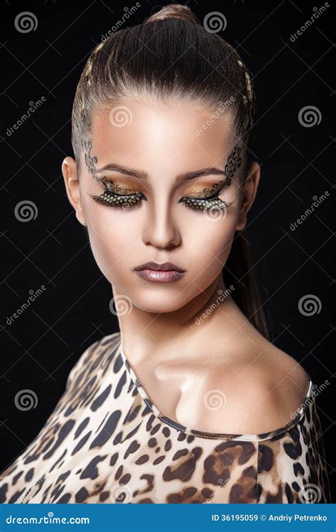 Girl With Creative Face Art Stock Image Image Of Face Adult 36195059