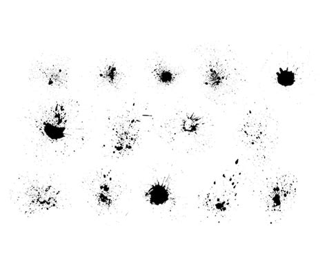 Premium Vector Illustrated Set Of Handmade Liquid Splatter