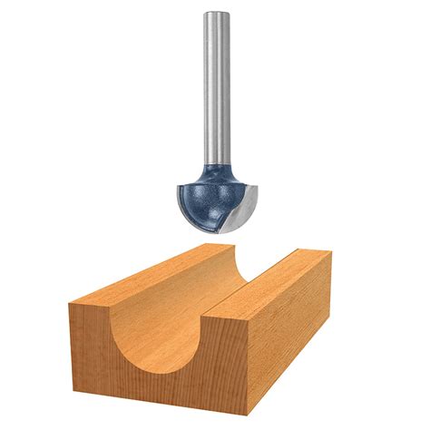 34 X 1 916 X 38 Radius Core Box Router Bit 1 Flute 14 Shank Würth Louis And Company