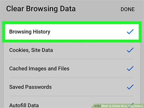 8 ways to delete browsing history wikihow