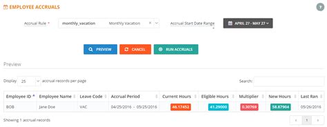 New Features Employee Leave Accruals On Time Web