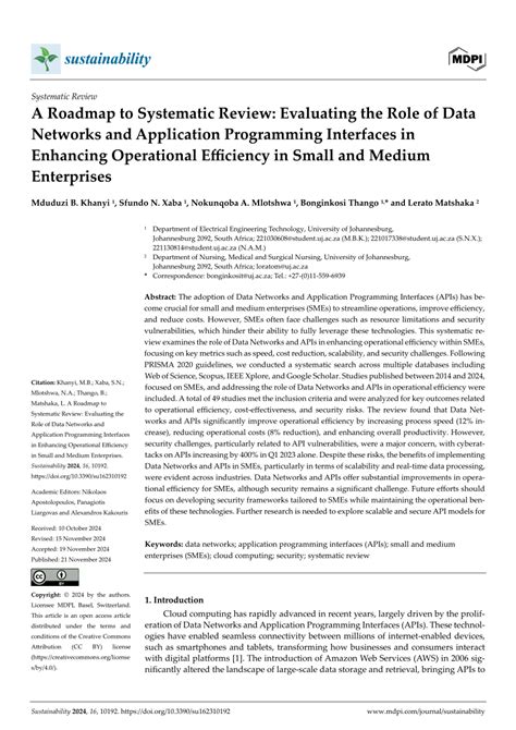 Pdf A Roadmap To Systematic Review Evaluating The Role Of Data Networks And Application