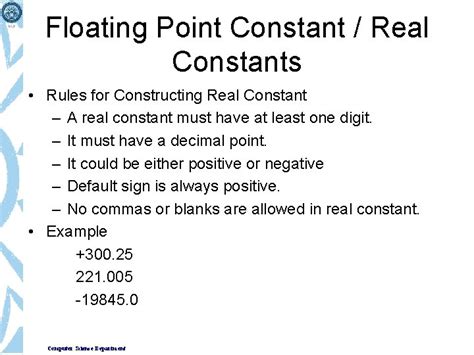 Programming In C Constants Data Types And Variables