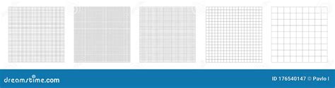 Set Of Grid Pattern Background Grid Templates Isolated On White Background Square Grid Lines