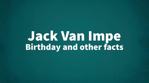 Jack Van Impe Birthday And Other Facts