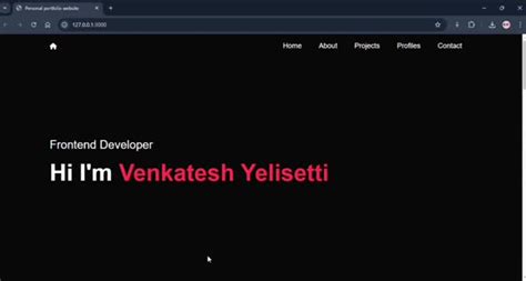 Venkatesh Yelisetti On Linkedin Portfolio Webdevelopment Ai