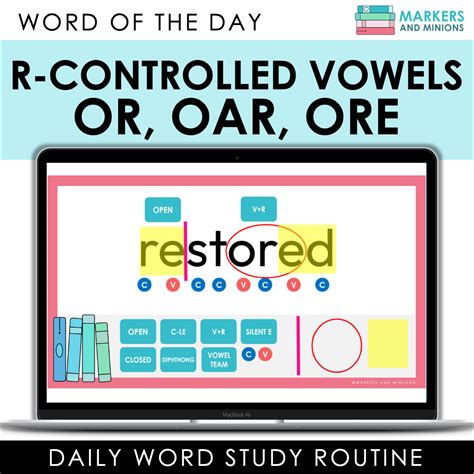Science Of Reading Word Of The Day R Controlled Vowels Or Ore Oar