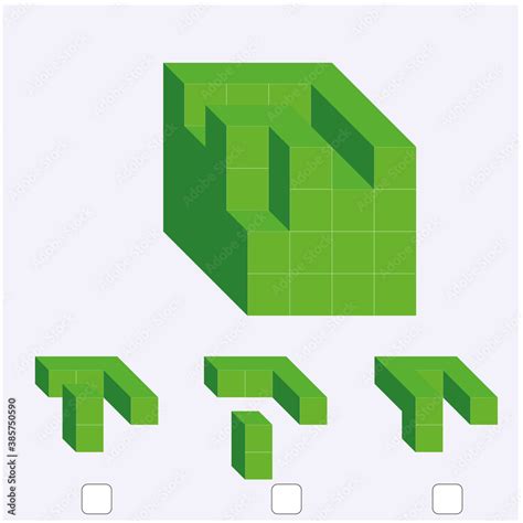 Intelligence Question Cube Completion Test Iq Test Vector Stock Vector Adobe Stock