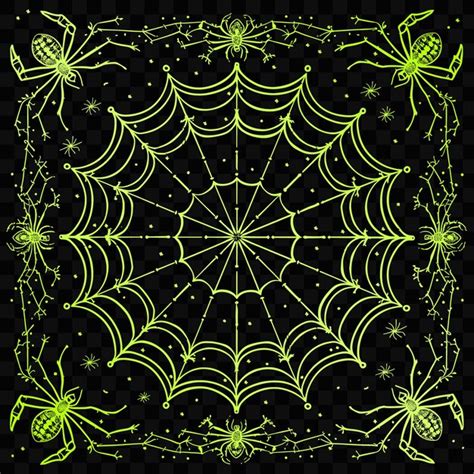 Premium Psd Gothic Spider Web Cnc Art With Thread Pattern And Spider