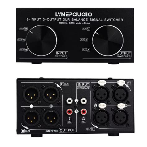 Lynepauaio Fully Balanced Stereo Selector With 3 Input To 3 Output Xlr
