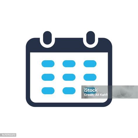 달력 아이콘입니다 단일 단색 아이콘입니다 벡터 그림입니다 웹 사이트 디자인 로고 앱 템플릿 Ui 등 시간에 대한 스톡 벡터 아트 및 기타 이미지 Istock