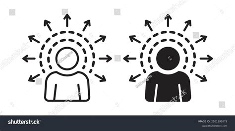 Self Awareness Vector Icon Set Black Stock Vector Royalty Free