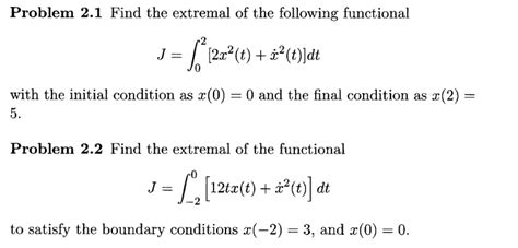 Solved Problem 21 ﻿find The Extremal Of The Following