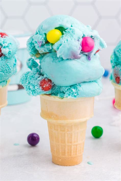 Homemade Blue Bubble Gum Ice Cream Girl Inspired