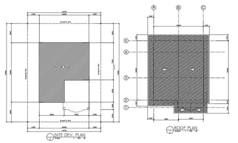 Site Development Plan And Roof Plan Of The Duplex House Plan Were Given In The Autocad 2d Dwg