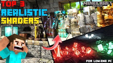 Top 3 Realistic Minecraft Java Shaders For Low End Pc Minecraft Shaders 120 Youtube