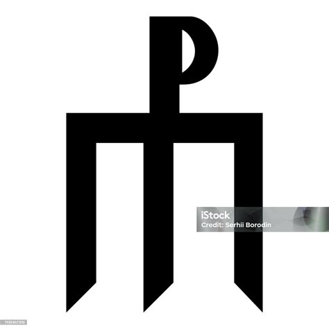 십자가 모노 그램 트라이던트 기호 비밀 개념 기호 종교 십자가 아이콘 블랙 컬러 벡터 일러스트 레이 션 플랫 스타일 이미지 0