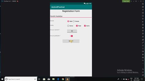 Registration Form In Android With Source Code