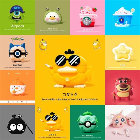 For Goojodoq J Earphone Case Cute Silicone Cartoon Big Collection Shopee Malaysia