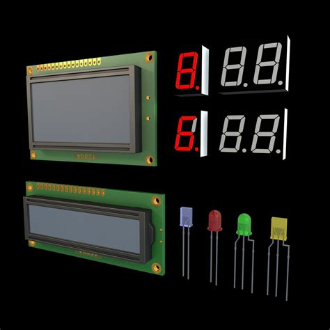 LCD Module And Digit LED Display Model TurboSquid 1733508