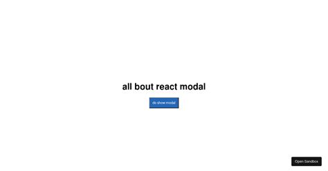 React Modal Create Portal Codesandbox