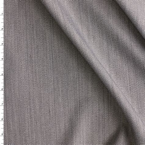 Cali Fabrics Grey Melange Pinstripe Italian Wool Suiting 28772 Fabric